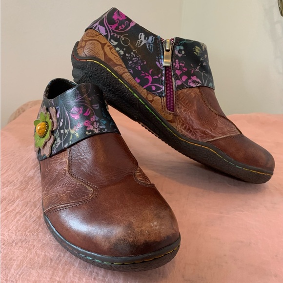 Socofy | Shoes | Socofy Hand Painted Leather Shoes | Poshmark